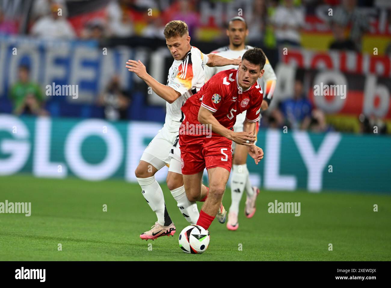 Joakim Maehle (Denmark)Joshua Kimmich (Germany) during the UEFA Euro ...