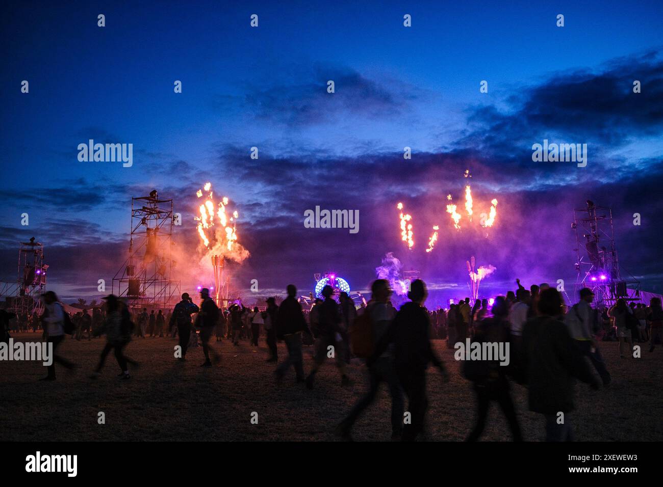 Glastonbury, UK. 29th June, 2024. The Arcadia Dragonfly during 2024 ...