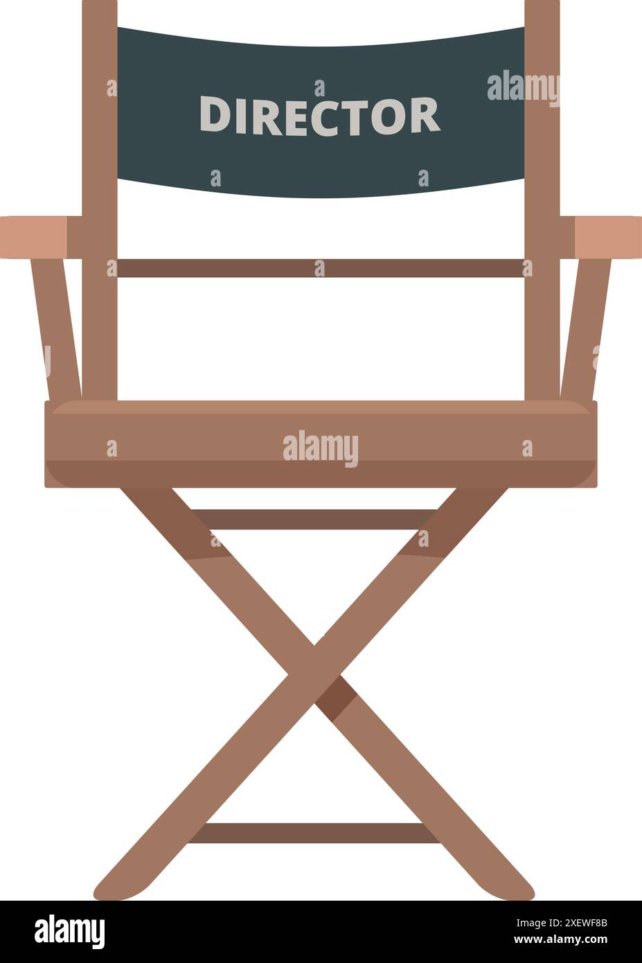 Director chair standing on white background representing filmmaking ...