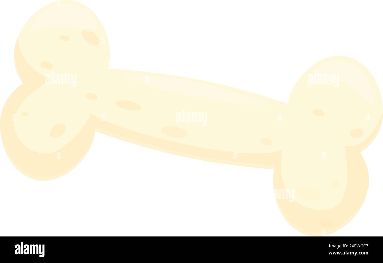 Cartoon dog bone lying horizontally with spots on its surface Stock ...