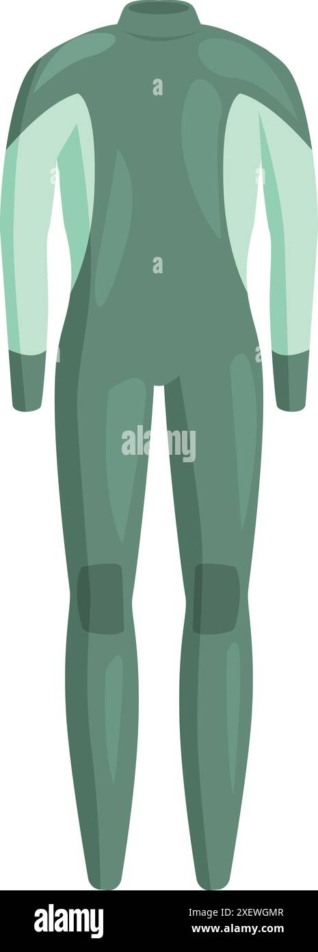 Diving suit standing up, showing front view, for diving and water ...
