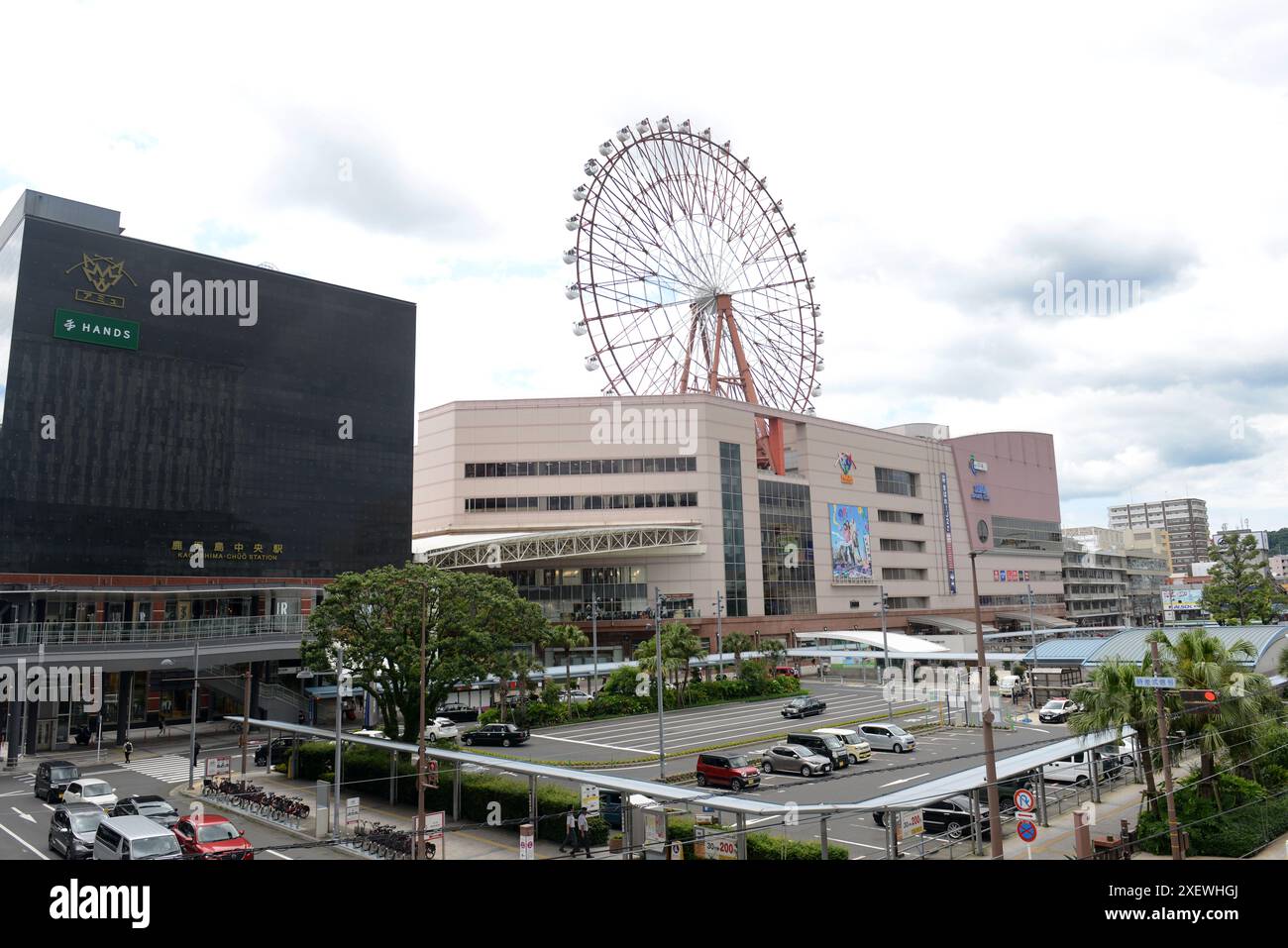 Amu plaza and the Ferris wheel in Kagoshima, Japan Stock Photo - Alamy