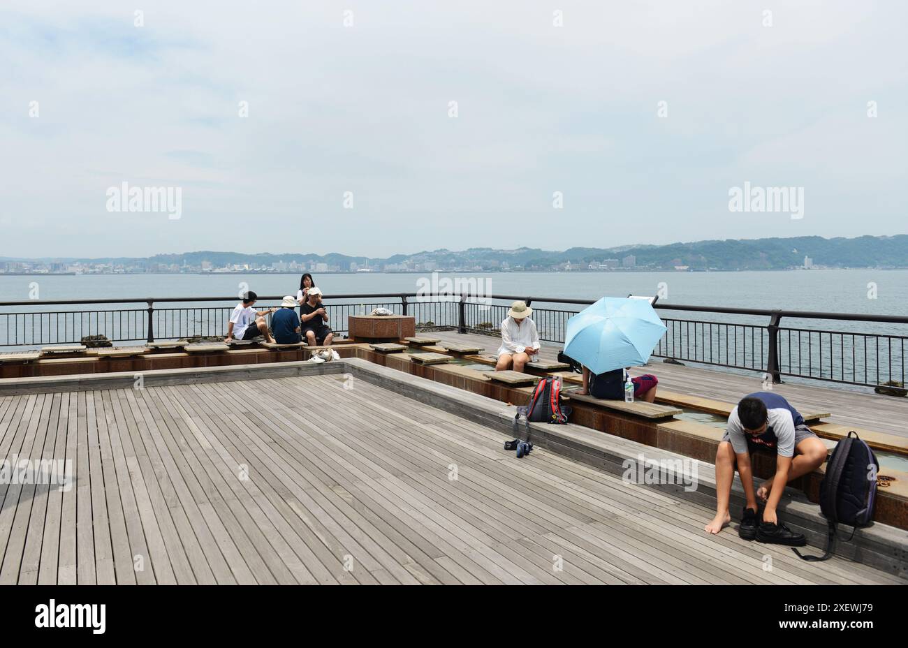 The Sakurajima Volcanic Shore Park and Footbath at the Sakurajima ...