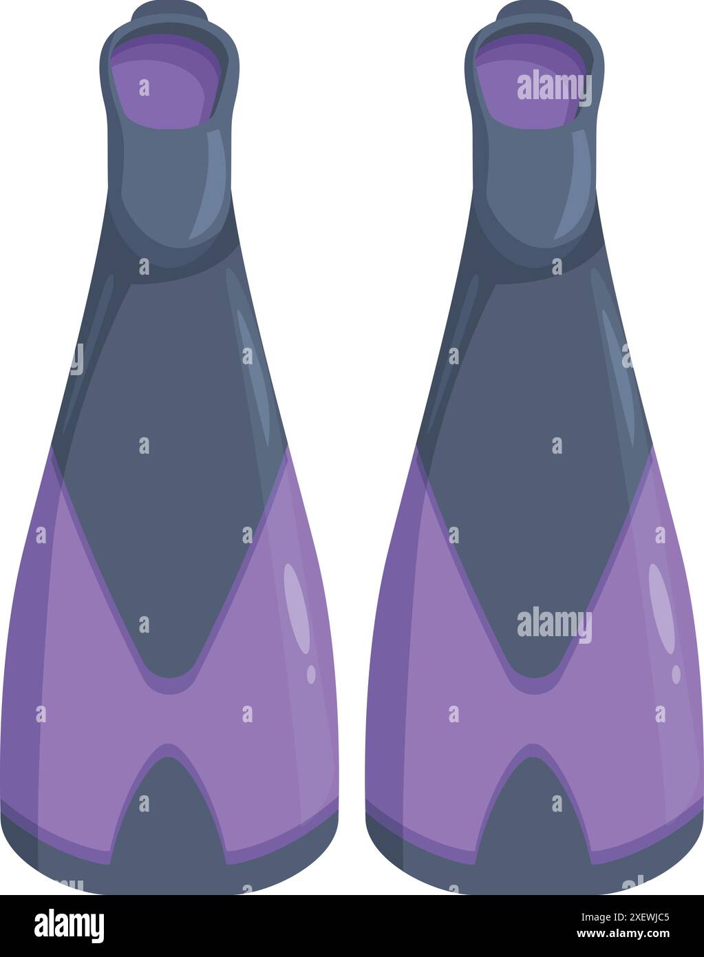 Pair of professional diving fins for scuba diving and exploring the ...