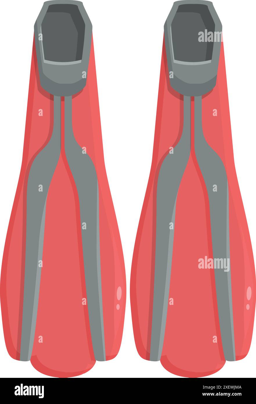 Pair of red diving fins hi-res stock photography and images - Alamy