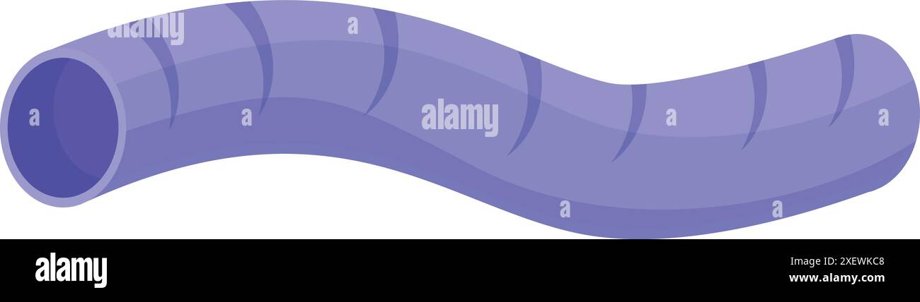 Ventilation pipe creating airflow with bends for air conditioning ...