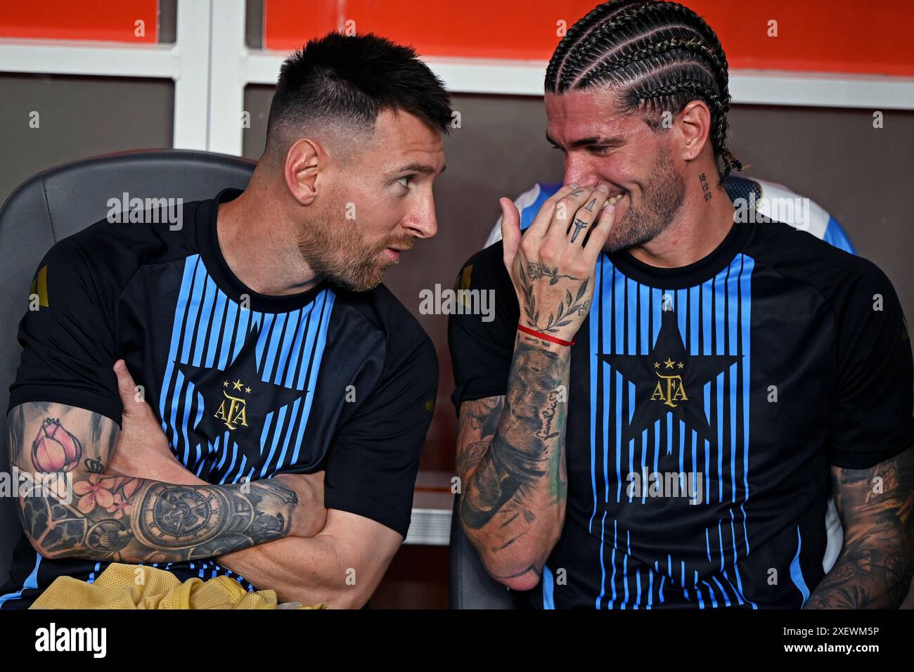 Miami Gardens, United States. 29th June, 2024. Lionel Messi and Rodrigo ...