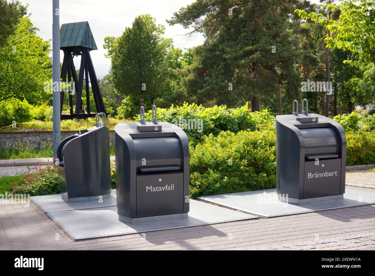 Recycling of underground garbage station Stock Photo - Alamy