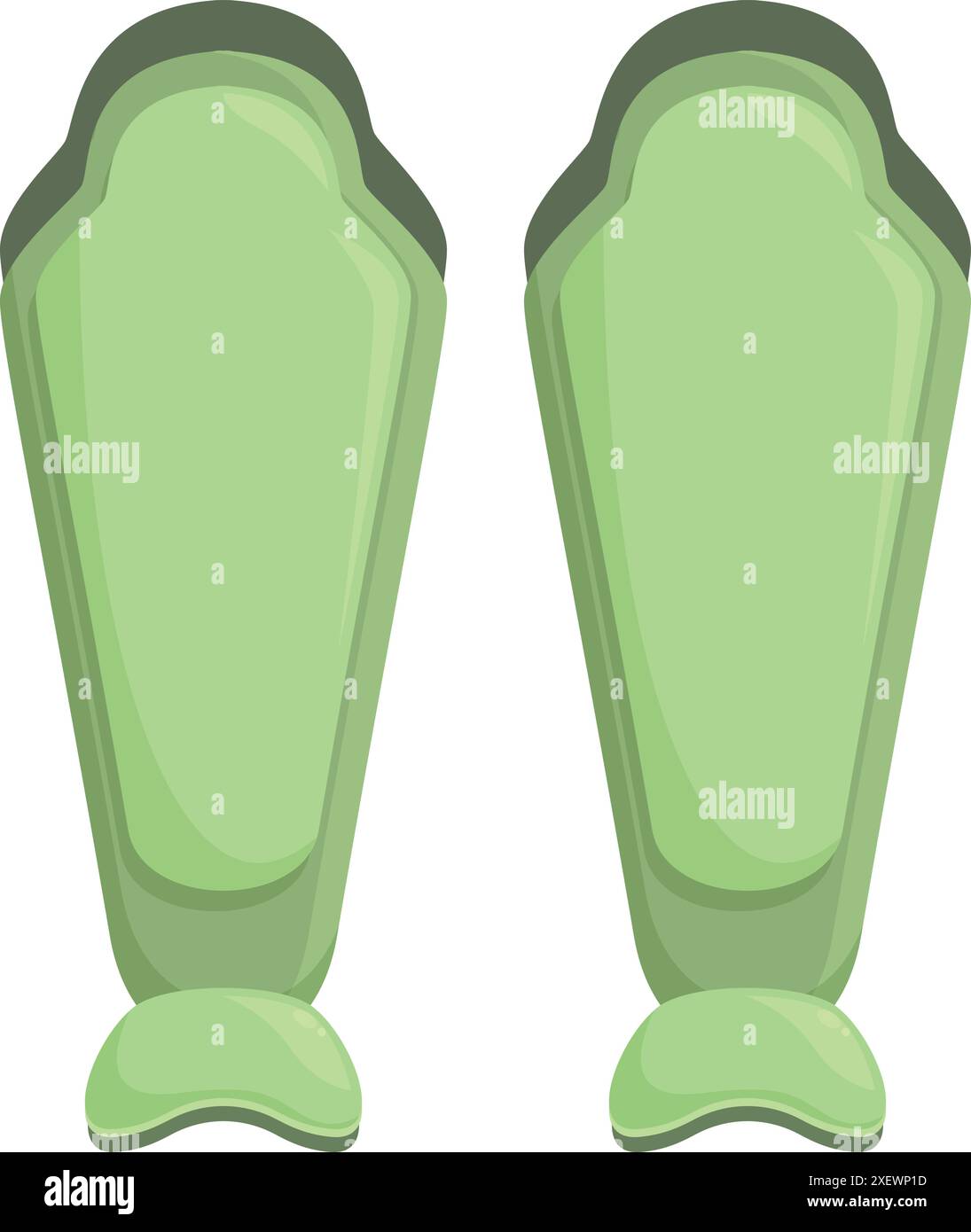 Green cricket pads protecting legs during a cricket game, essential ...