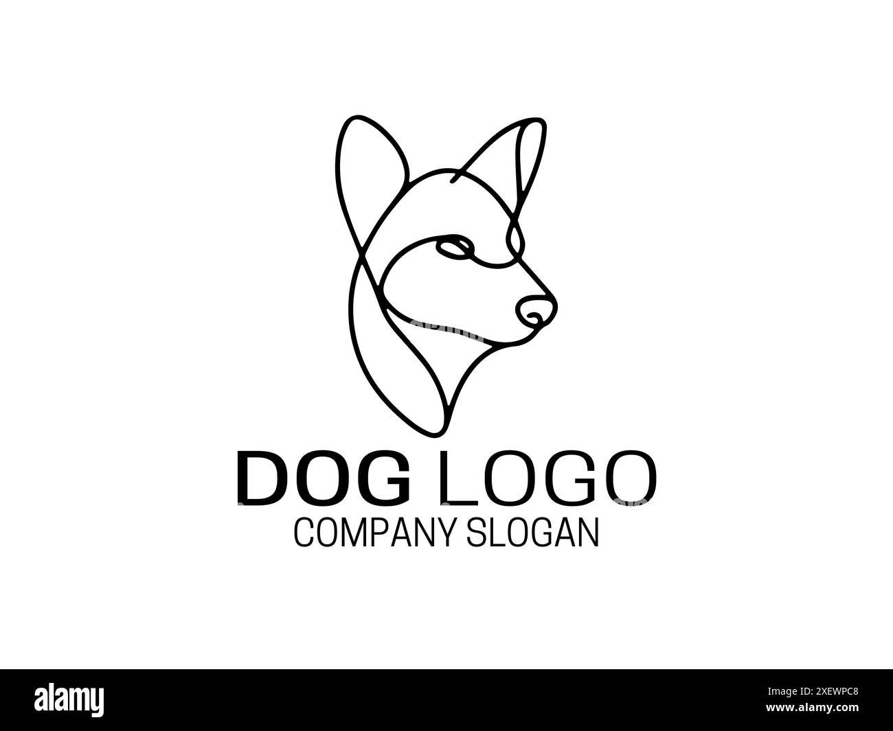 Minimal thin line Dog head logo design vector template Stock Vector ... Minimal thin line Dog head logo design vector template Stock Vector ...
