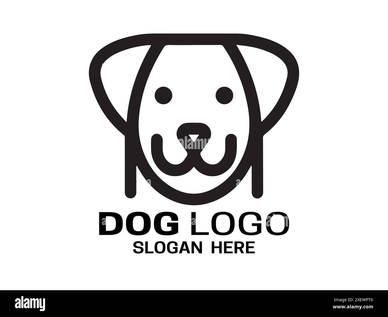 Minimal thin line Dog head logo design vector template Stock Vector ... Minimal thin line Dog head logo design vector template Stock Vector ...