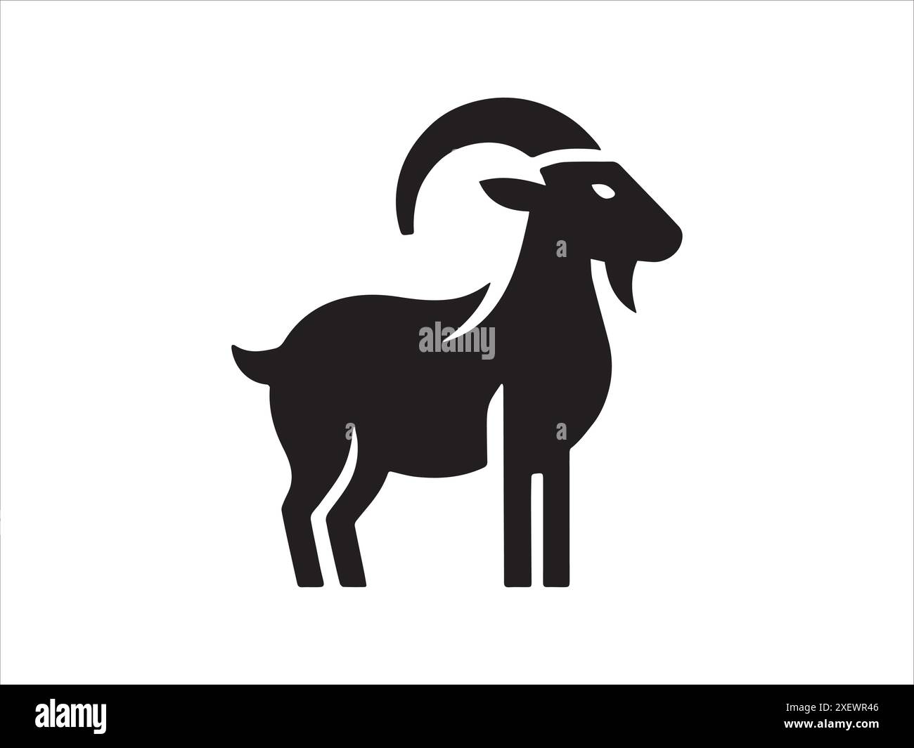 Goat Logo Design Icon Symbol Vector illustration Stock Vector Image ...