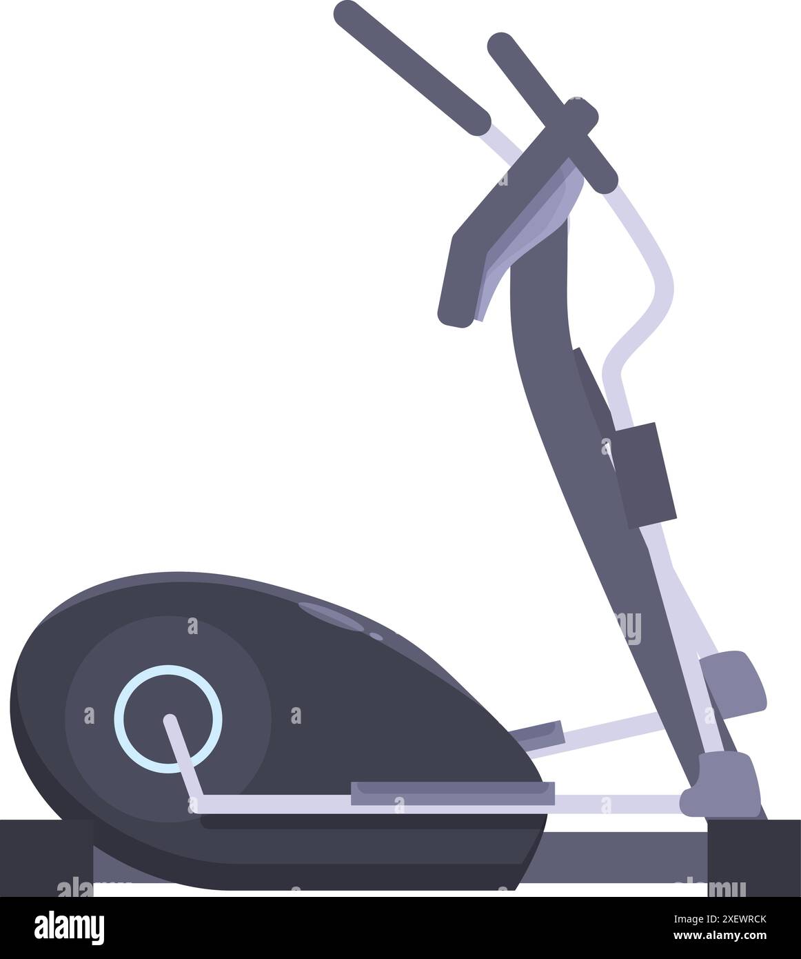 Illustration featuring an elliptical trainer, promoting the concept of ...