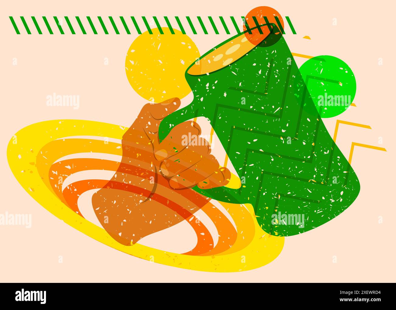 Risograph beer in hand geometric hi-res stock photography and images ...
