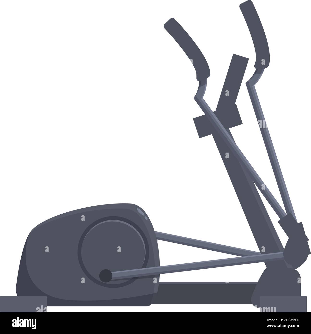 Elliptical trainer machine standing on floor hi-res stock photography ...