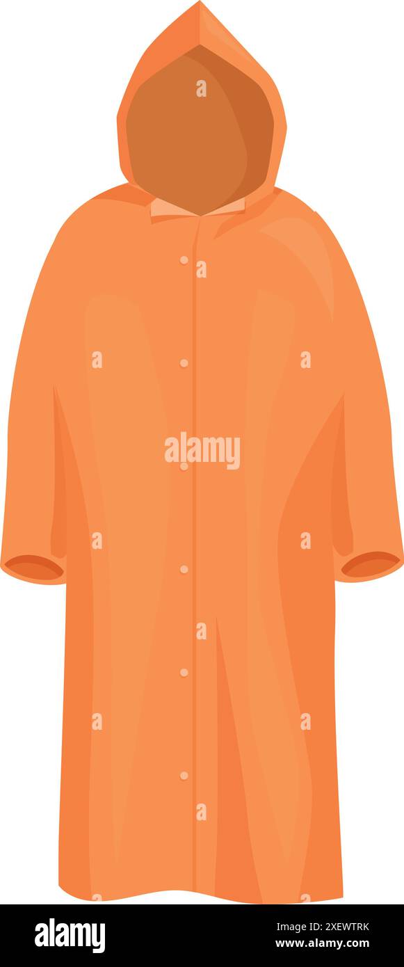 Orange raincoat hanging and protecting from rain and cold weather Stock ...