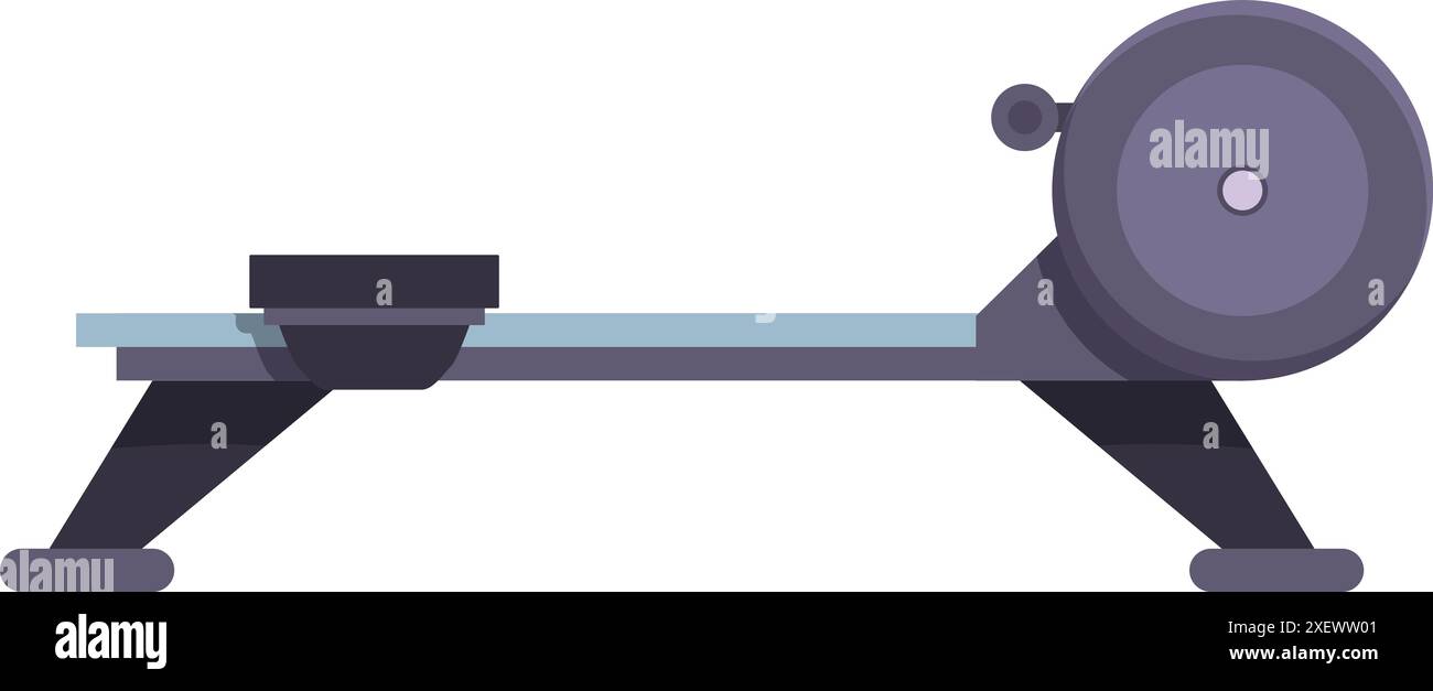 Rowing machine providing a full body workout at home Stock Vector Image ...