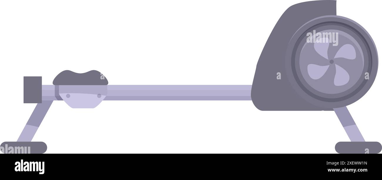 Home rowing machine for working out muscles and burning calories Stock ...