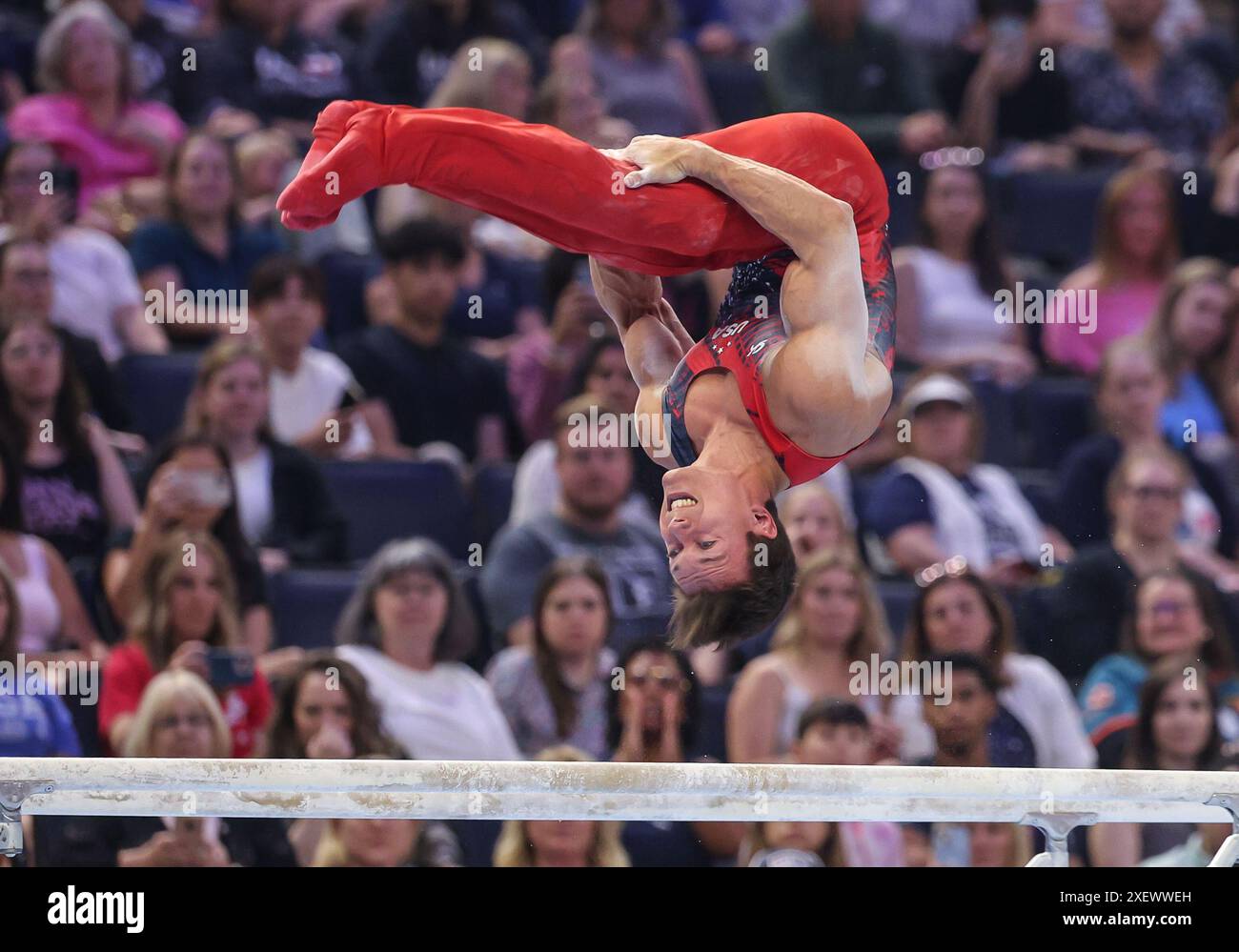 June 29, 2024: Brody Malone on the parallel bars during the 2024 ...