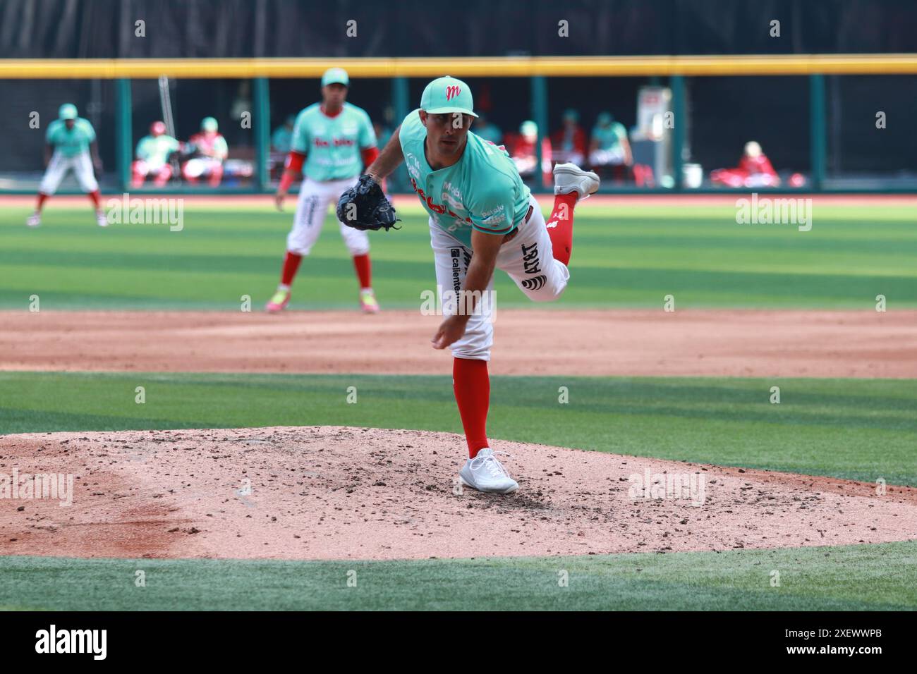 Mexico City, Mexico. 29th June, 2024. Jared Lankind #71 of Diablos ...