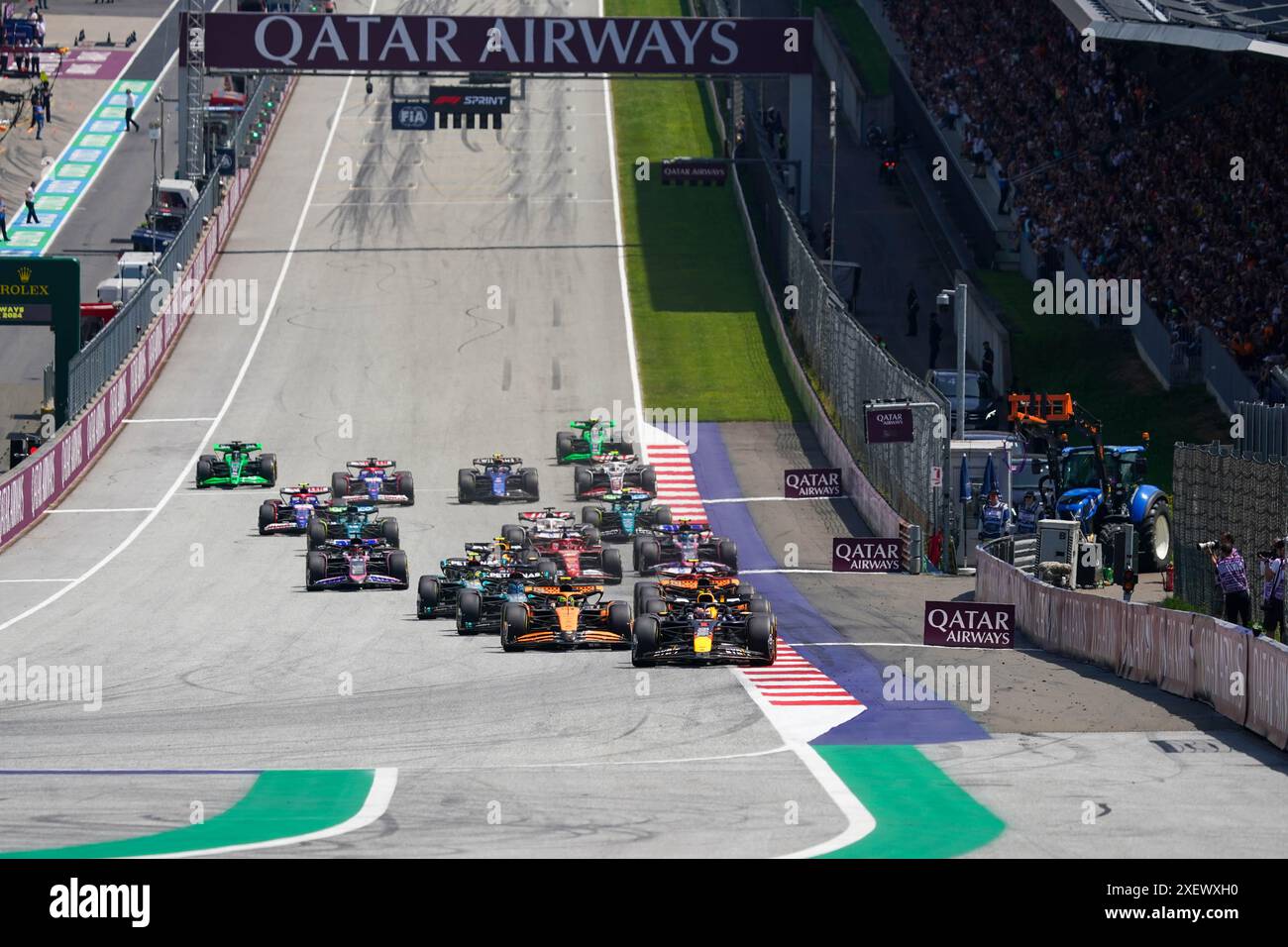 Start of the Sprint Race of Formula 1 Qatar Airways Austrian Grand Prix ...