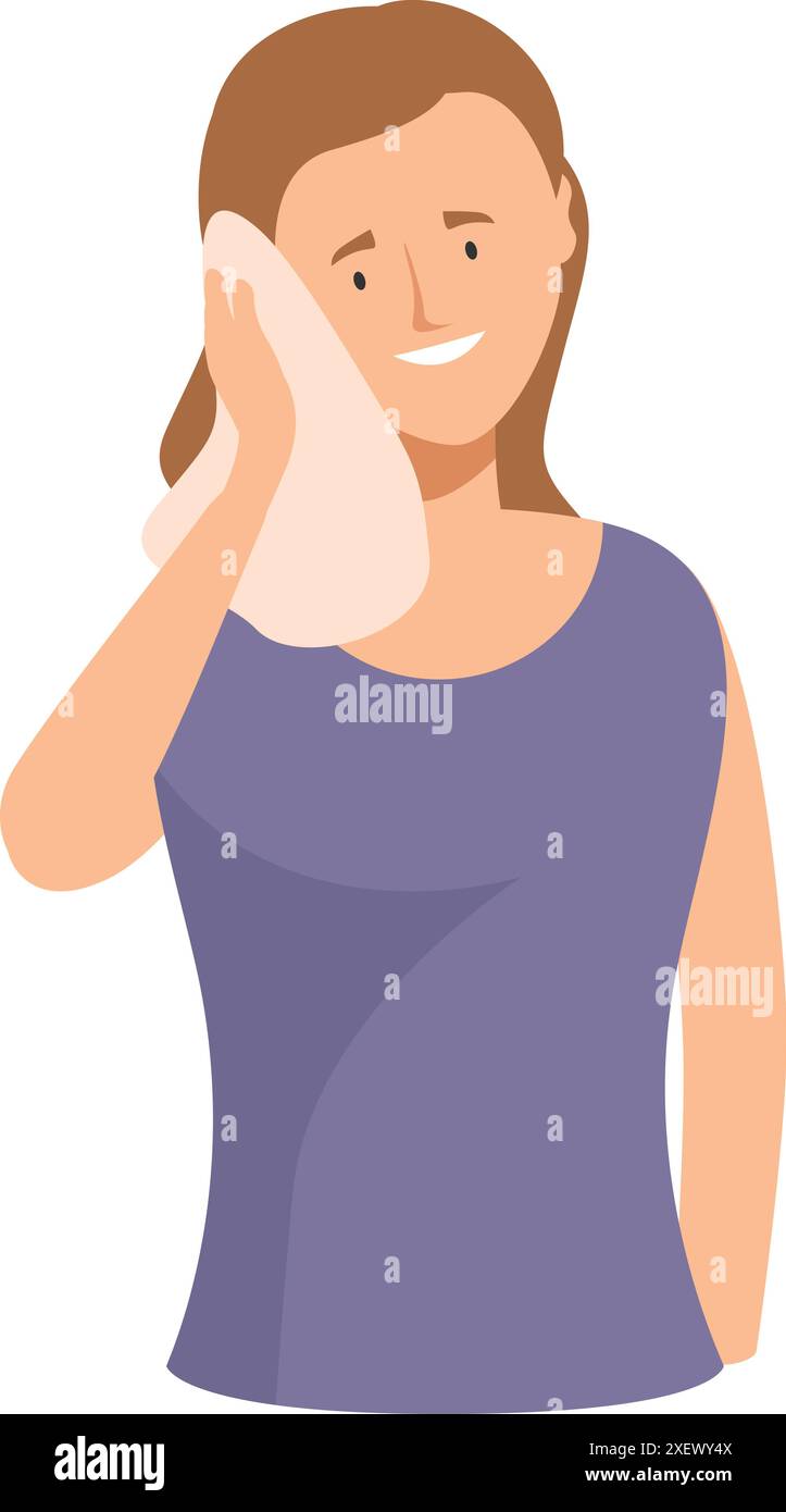 Portrait woman after workout Stock Vector Images - Alamy