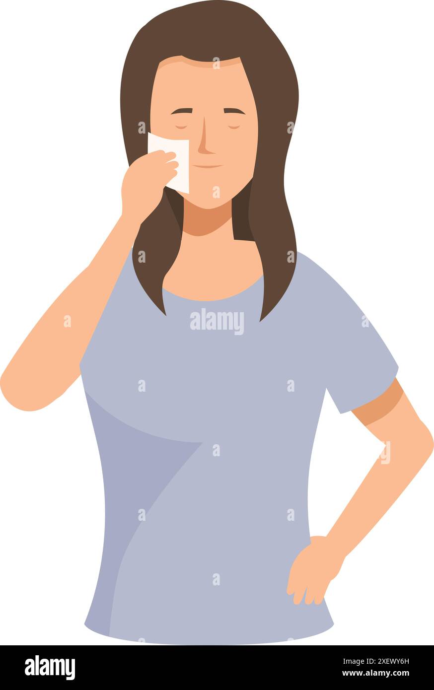 Wipe eyes Stock Vector Images - Alamy