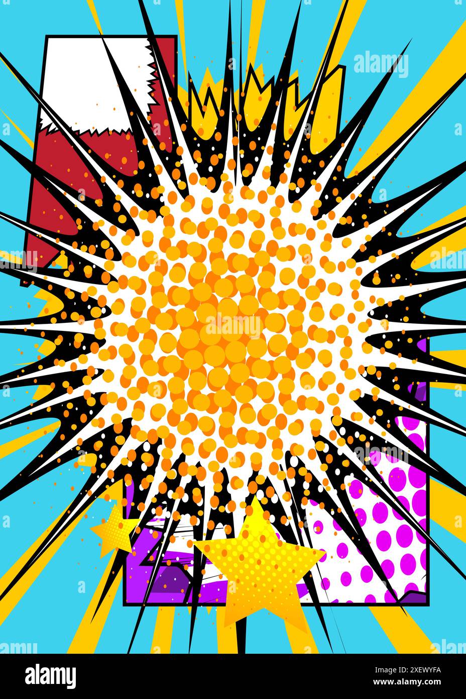 Abstract vintage cartoon backdrop, comic book background. Retro vector ...