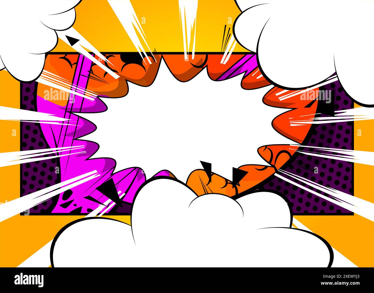 Abstract vintage cartoon backdrop, comic book background. Retro vector ...