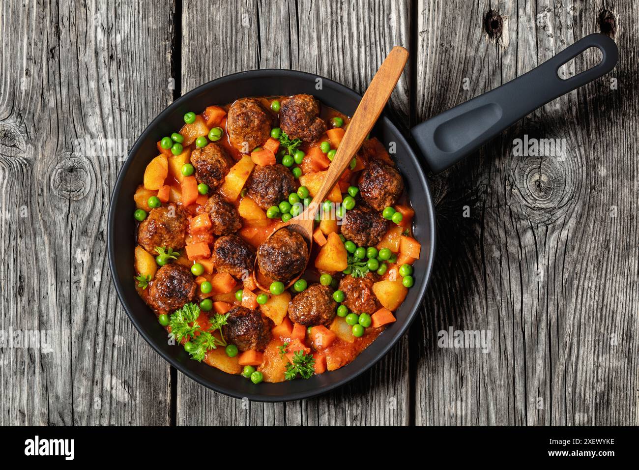 turkish meatball stew, sulu kofte, hearty dish with potatoes, carrot ...