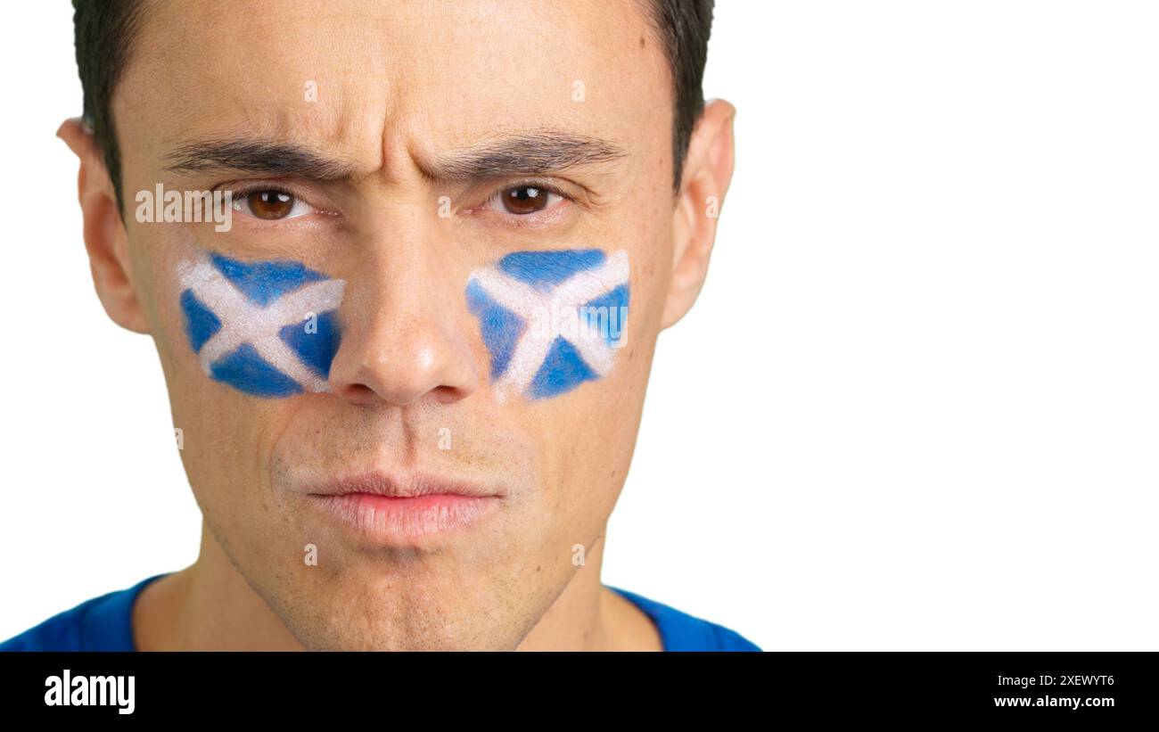 Scotland painted face hi-res stock photography and images - Alamy