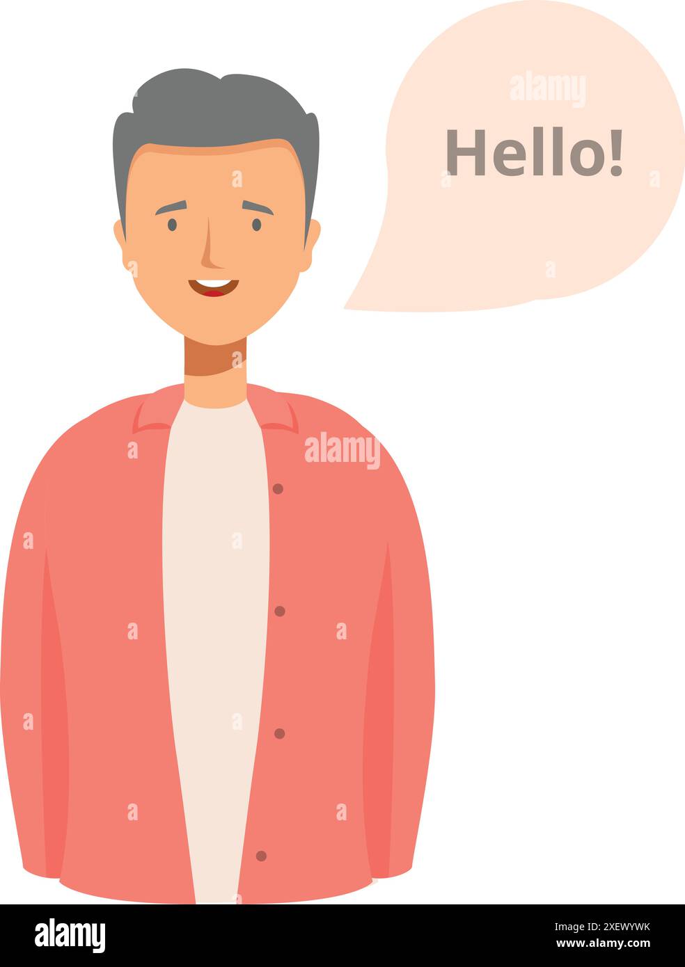 Portrait attractive young man saying Stock Vector Images - Alamy