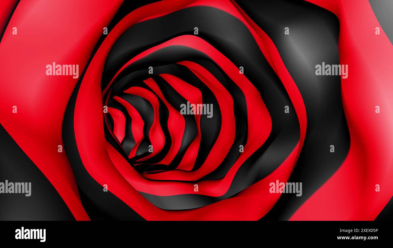 3D Radial black red stripe 3d render Stock Photo - Alamy