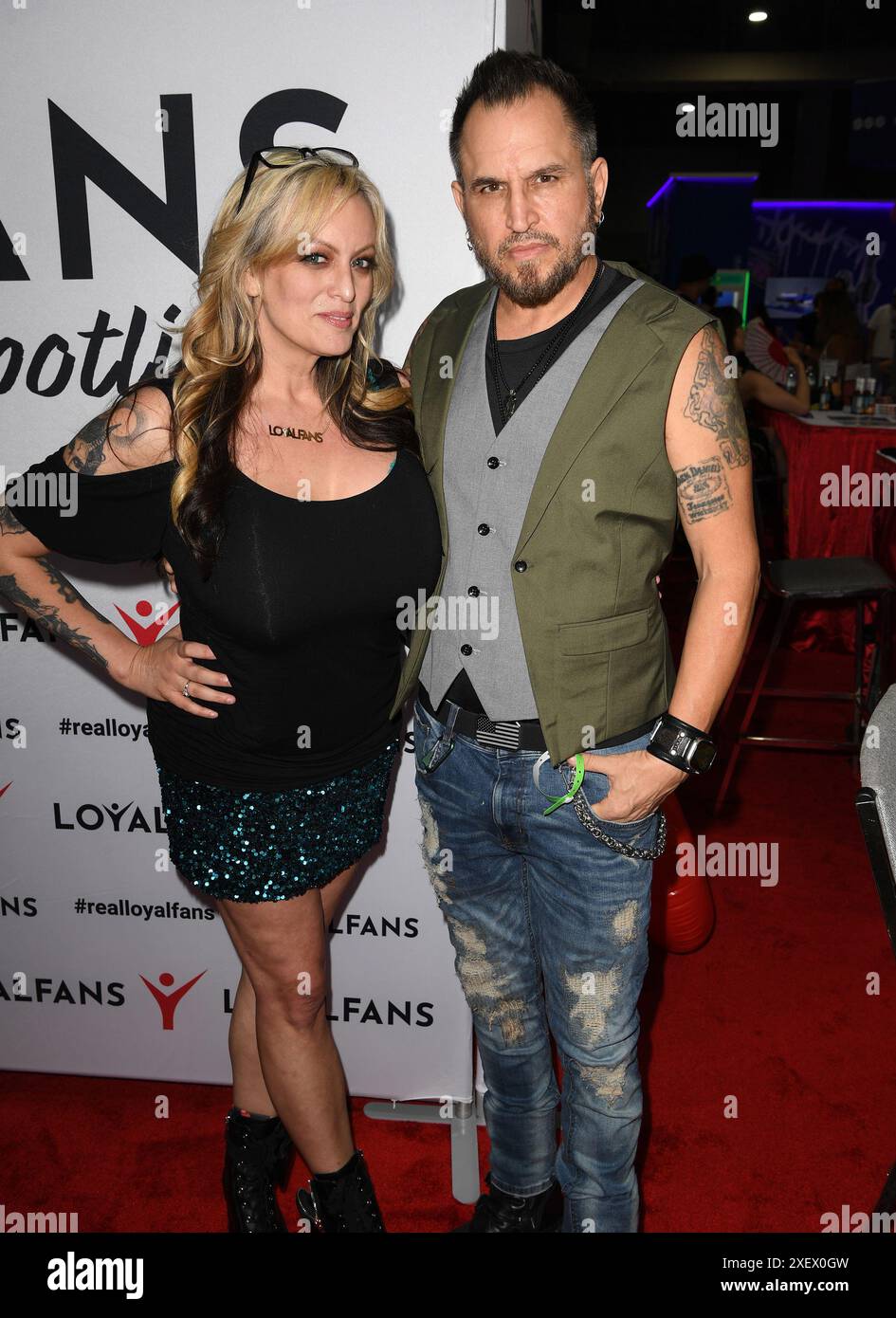 Miami, FL, USA. 29th June, 2024. Stormy Daniels and her husband Barrett ...