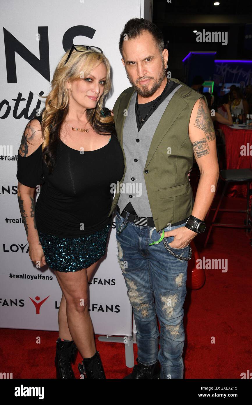 Miami, FL, USA. 29th June, 2024. Stormy Daniels and her husband Barrett ... Miami, FL, USA. 29th June, 2024. Stormy Daniels and her husband Barrett ...