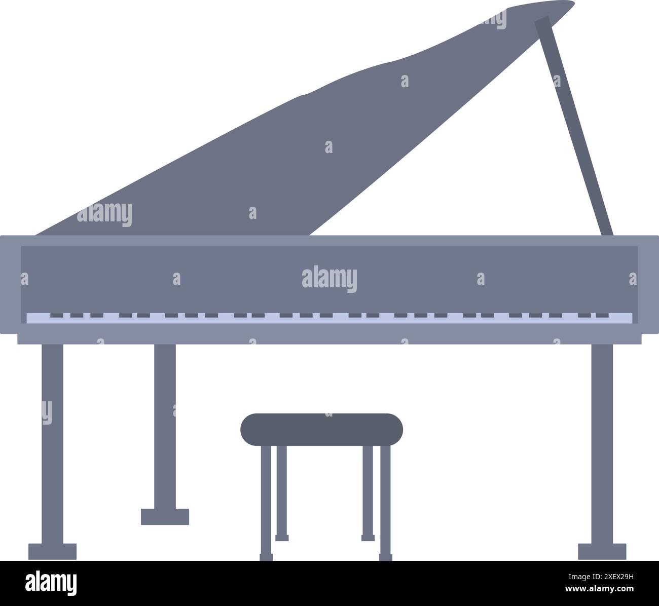 Grand piano open lid Stock Vector Images - Alamy