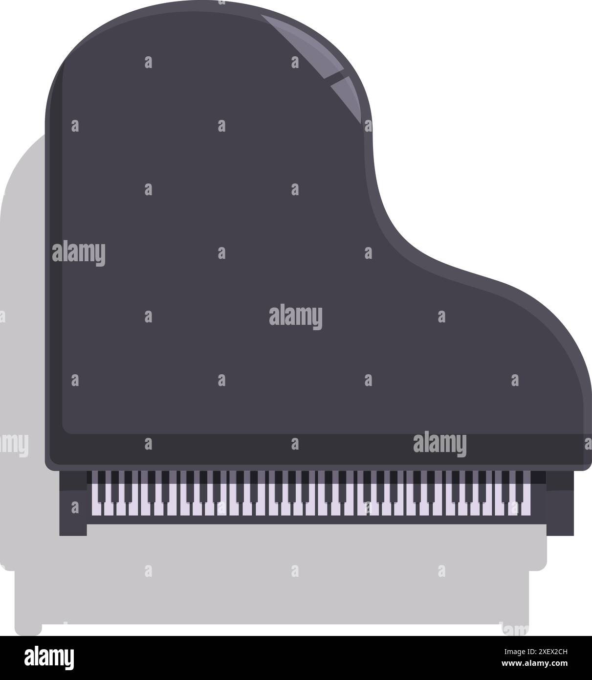 Black grand piano is casting a shadow on the floor hi-res stock ...