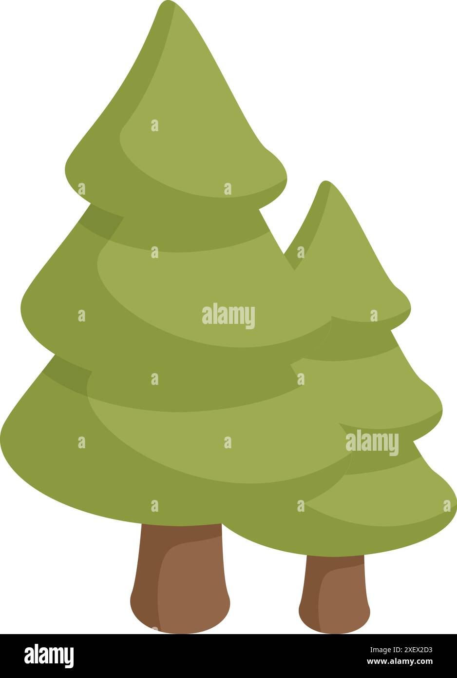 Natural trees growing in Stock Vector Images - Alamy