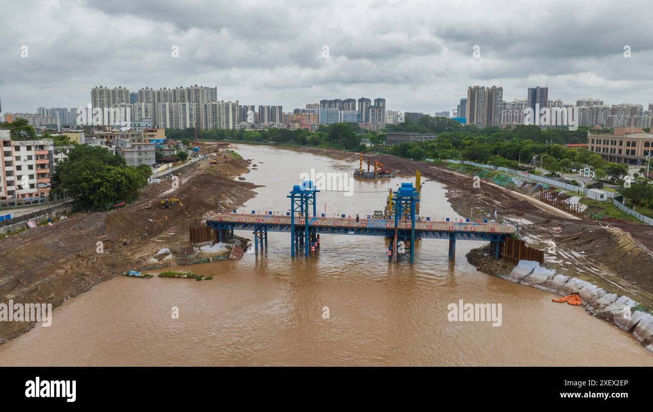 QINZHOU, CHINA - JUNE 29, 2024 - Photo taken on June 29, 2024 shows the construction site near ...