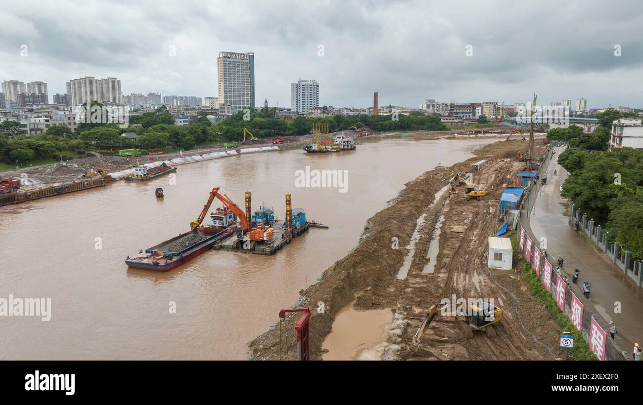 QINZHOU, CHINA - JUNE 29, 2024 - Photo taken on June 29, 2024 shows the construction site near ...