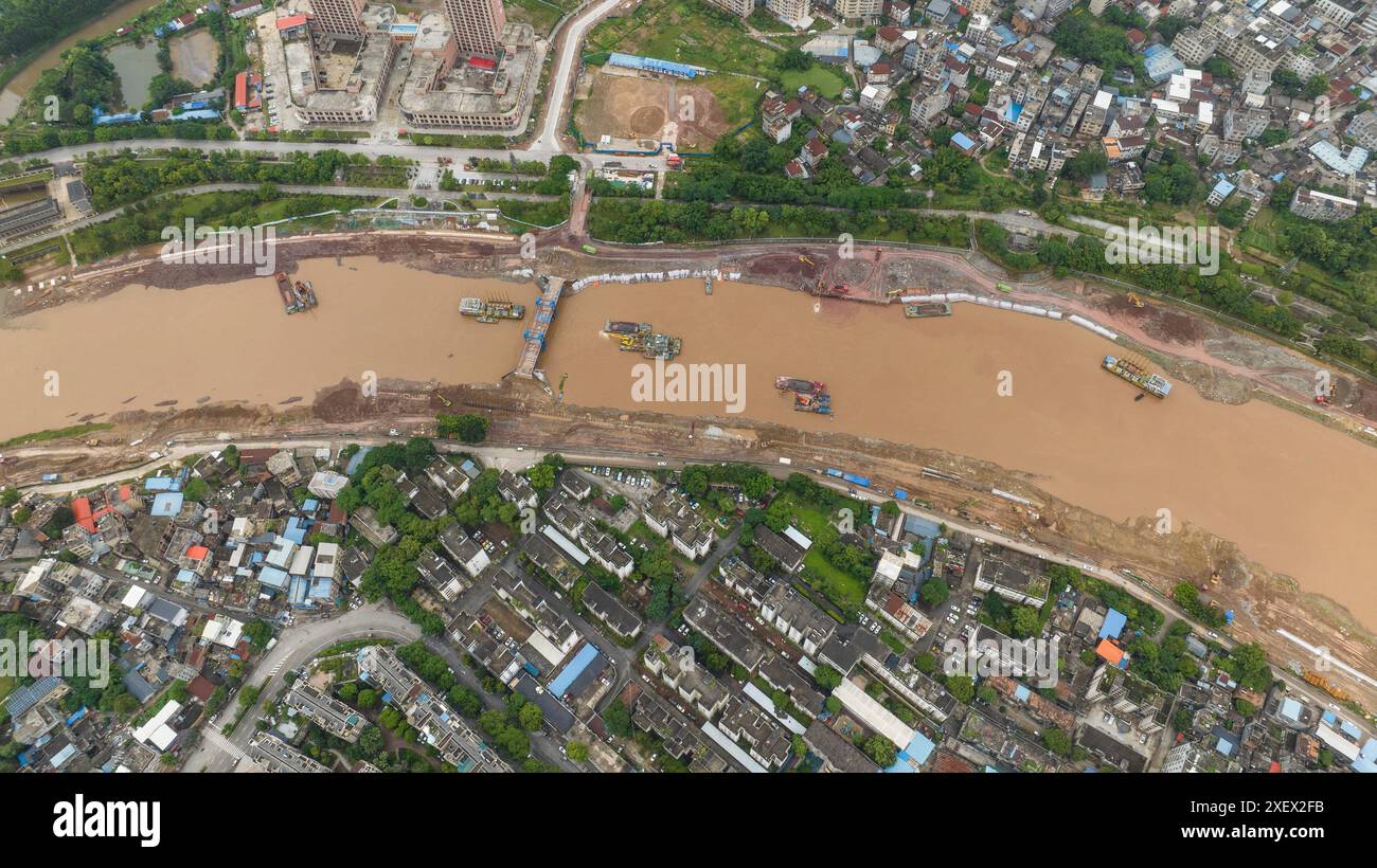 QINZHOU, CHINA - JUNE 29, 2024 - Photo taken on June 29, 2024 shows the construction site near ...