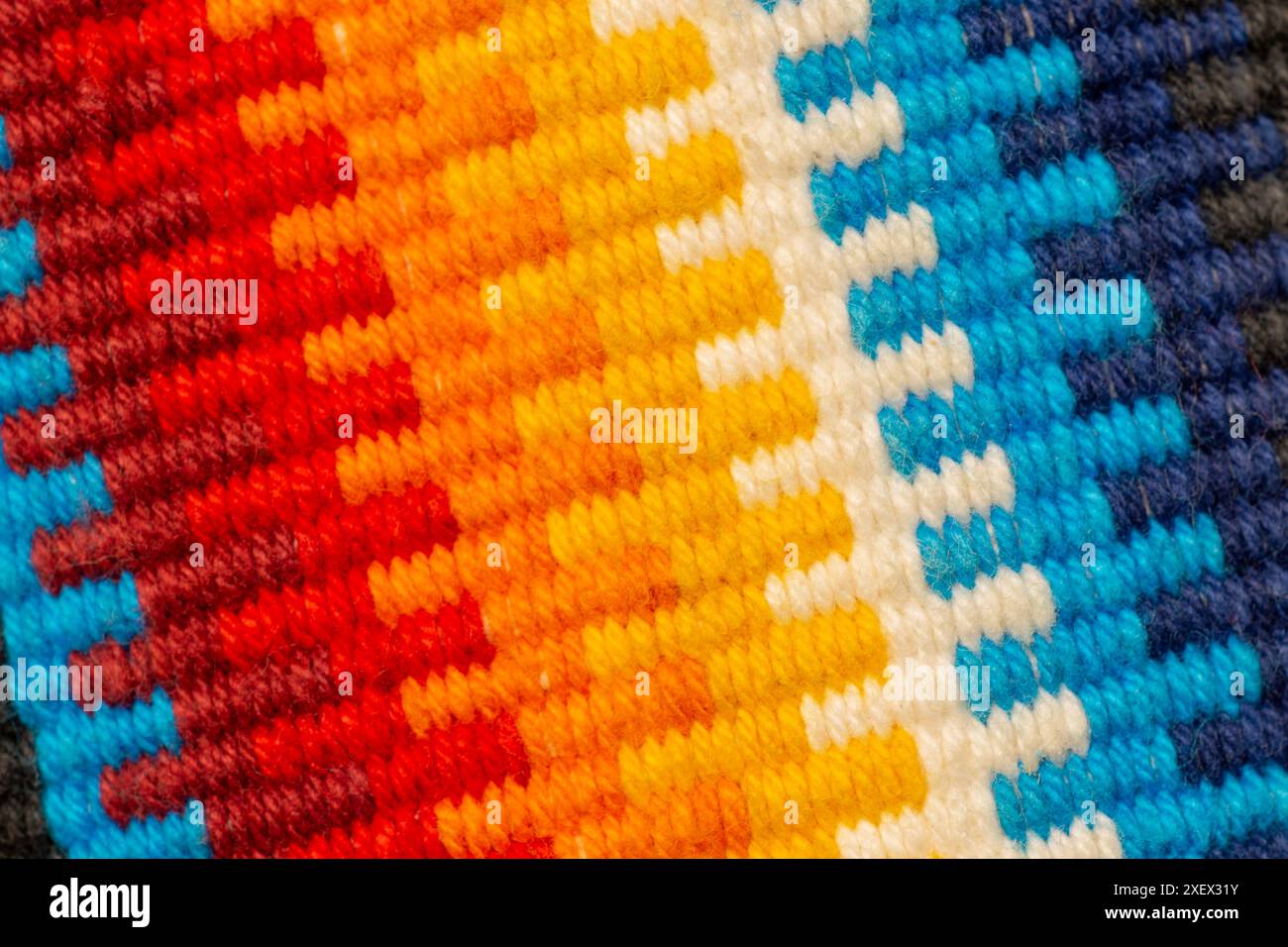 Woolen kilim. Boho style. The detail of decorative ethnic carpet ...