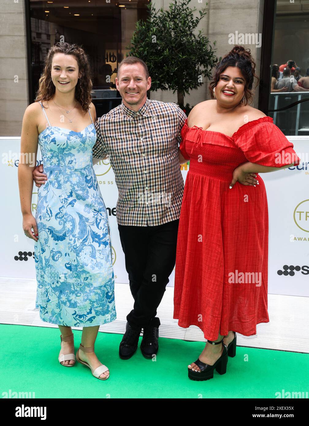 London, UK. 25th June, 2024. Tasha Stones, Dan Hunter and Dana Conway ...