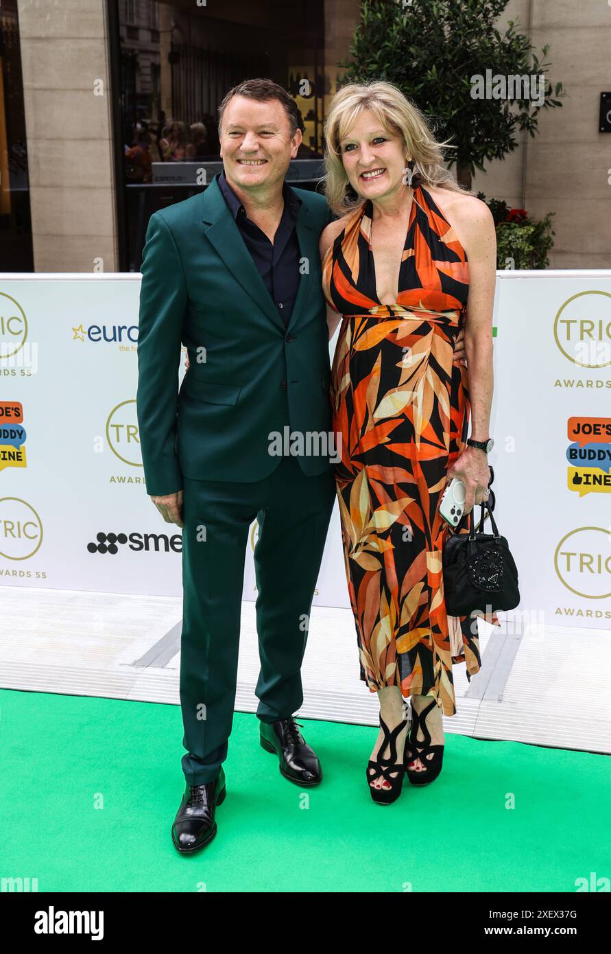 London, UK. 25th June, 2024. Theo Randall and Amanda Ross seen ...