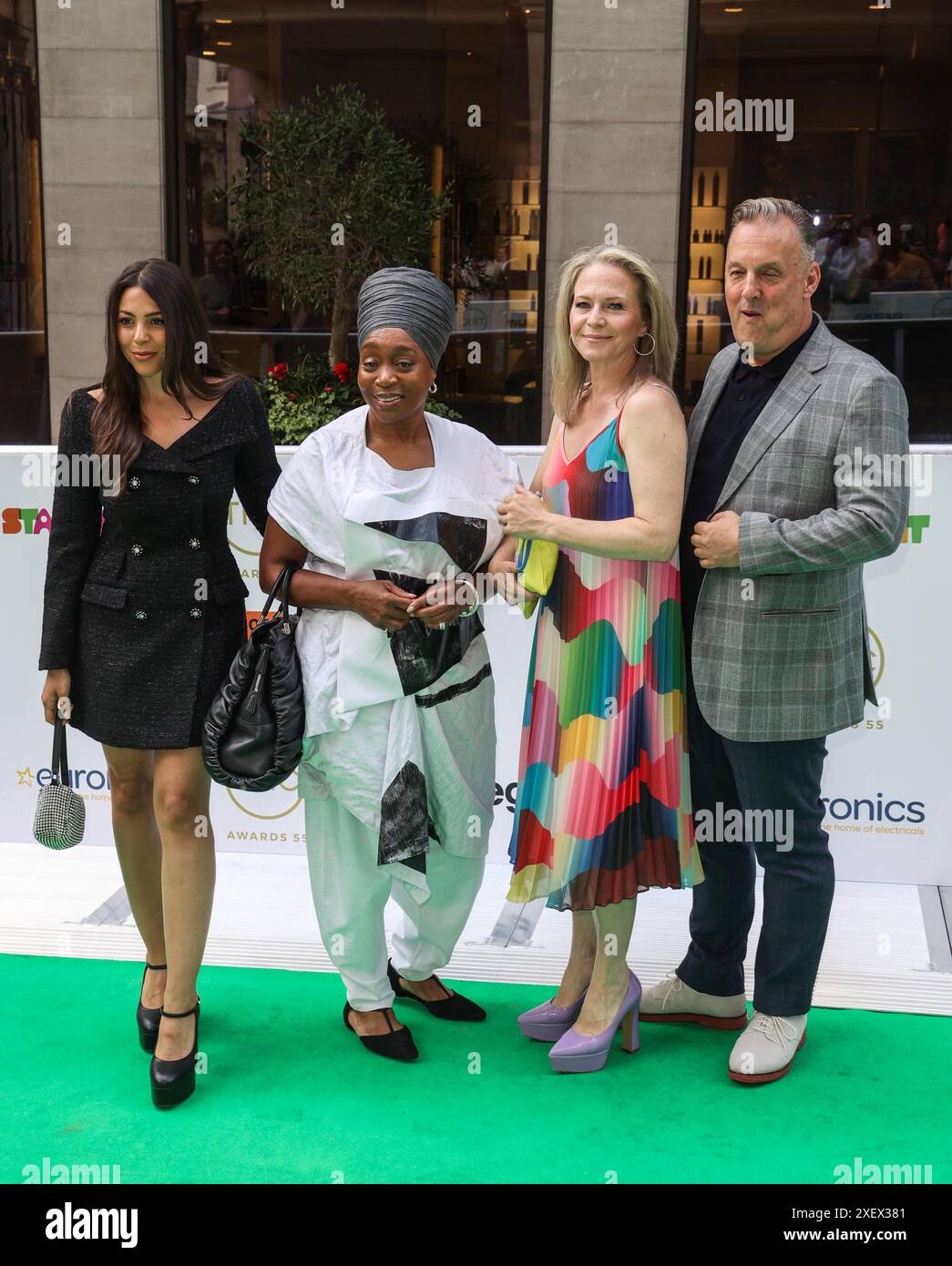 London, UK. 25th June, 2024. Sophie Khan Levy, Angela Wynter, Kellie ...