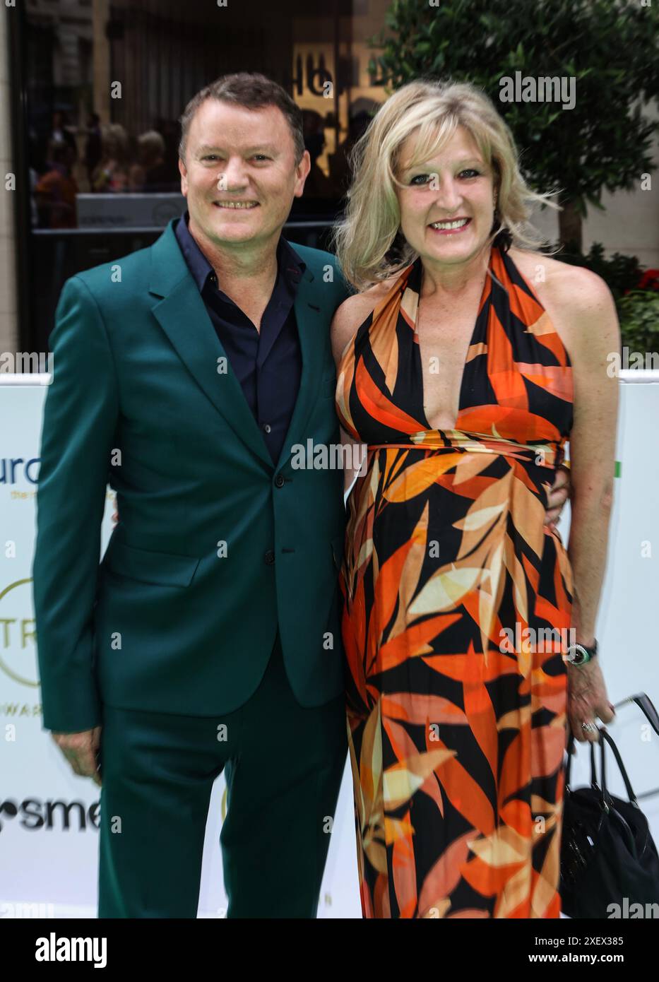 London, UK. 25th June, 2024. Theo Randall and Amanda Ross seen ...