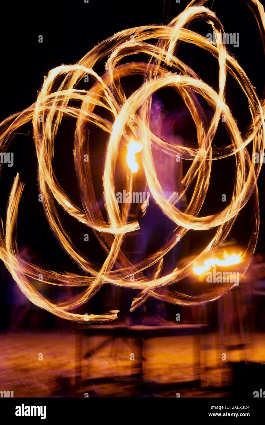 Male fire dancer at art outside hi-res stock photography and images - Alamy