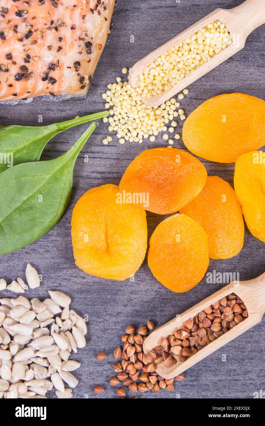 Fresh healthy eating as source various natural vitamins or minerals ...