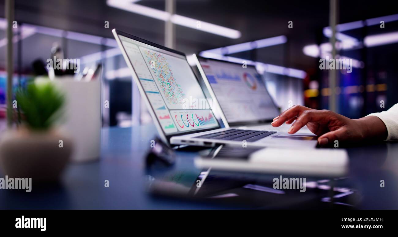 Data trends on screen hi-res stock photography and images - Alamy