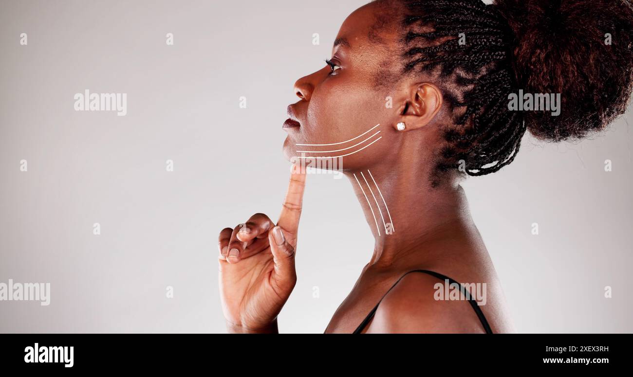 The Aesthetic Surgeon: A Black Woman with Arrows on Her Face Shows ...